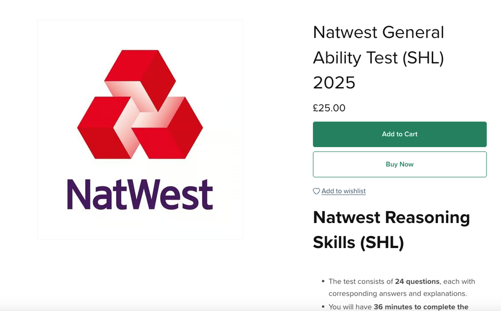 Natwest Online Assessment 2025 Questions and Answers