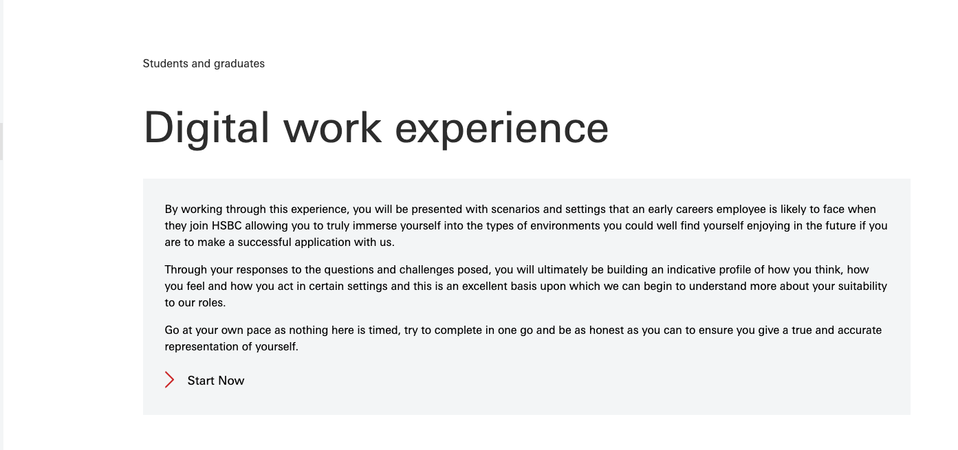 hsbc simulate assessment